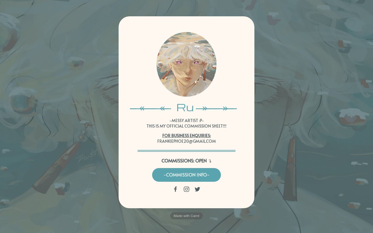 Ru's Commission Card